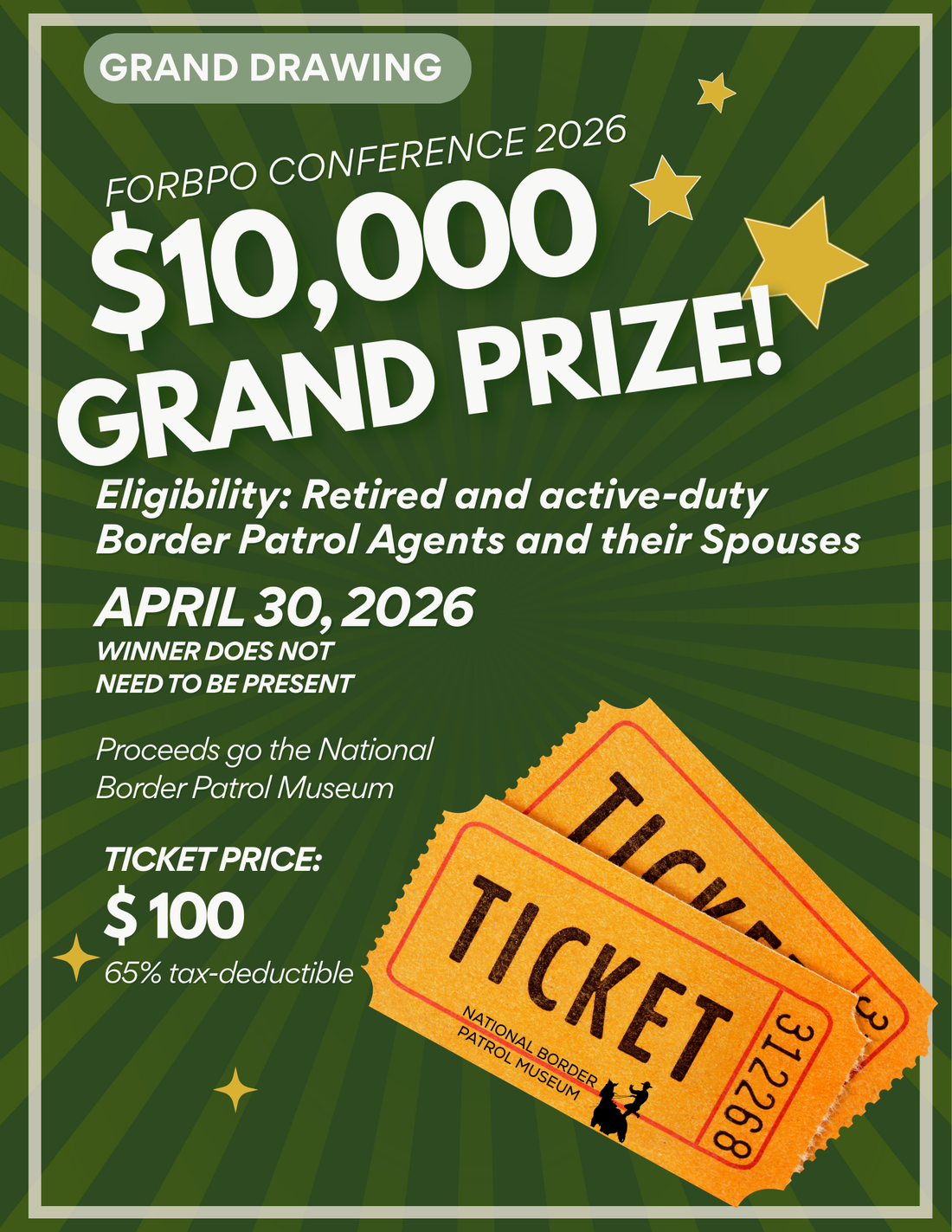 Grand Drawing Ticket – National Border Patrol Museum